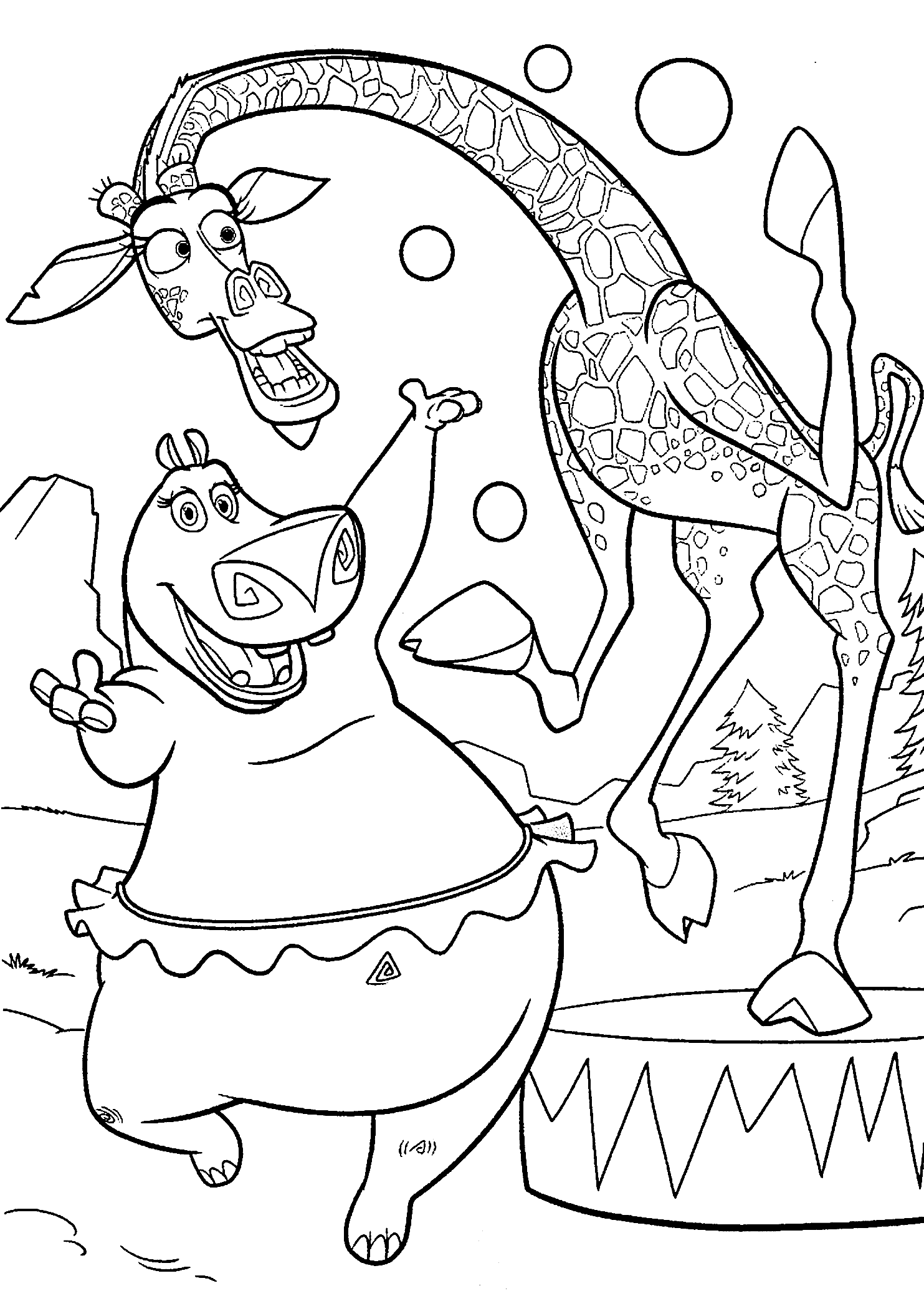 Madagascar Melman Coloring Pages Madagascar Melman Coloring Pages