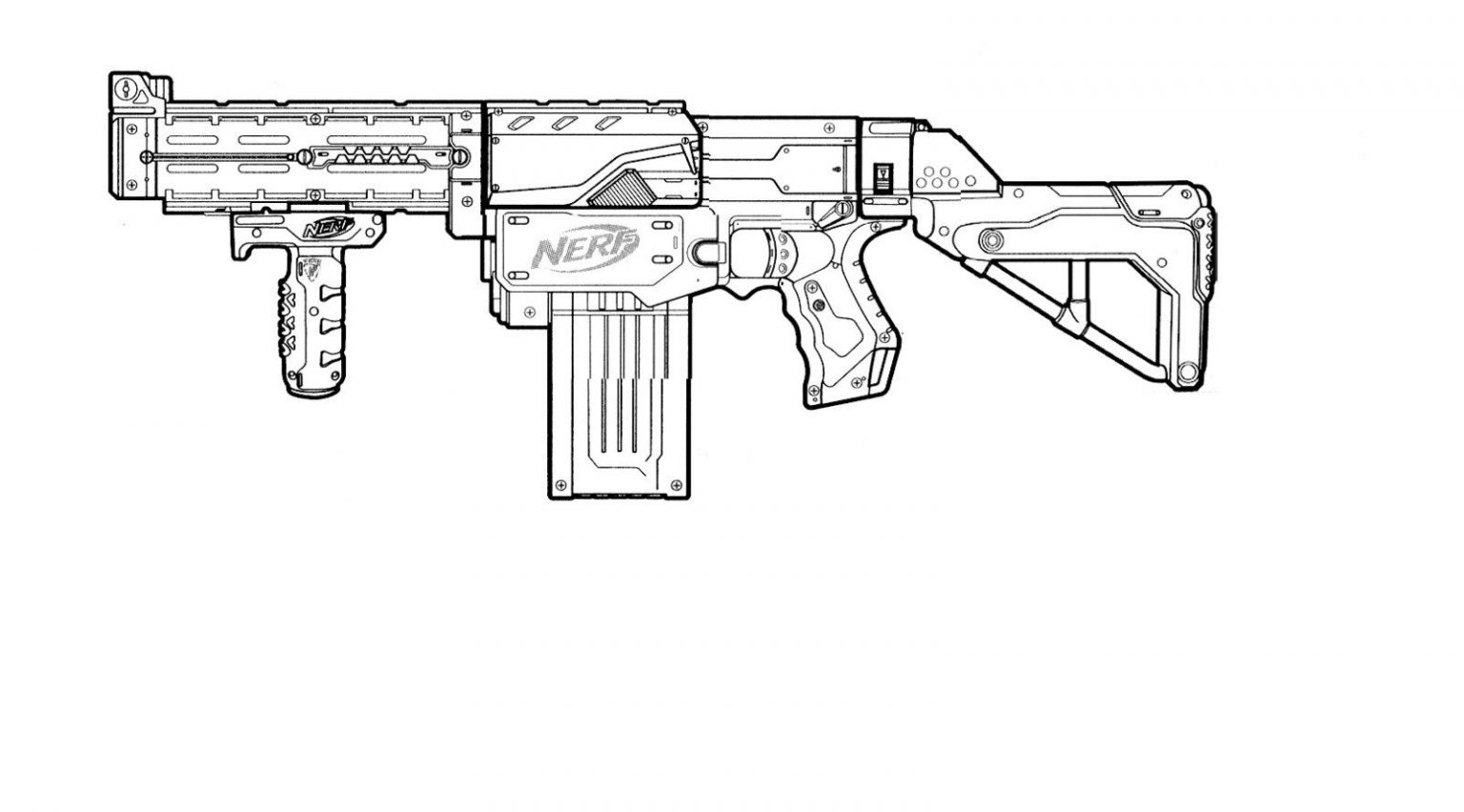 Nerf Gun Coloring Pages - Best Coloring Pages For Kids