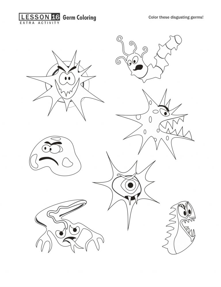 Germs Coloring Pages - Best Coloring Pages For Kids