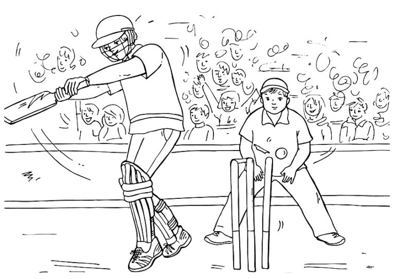 Cricket Sport Coloring Pages - Best Coloring Pages For Kids