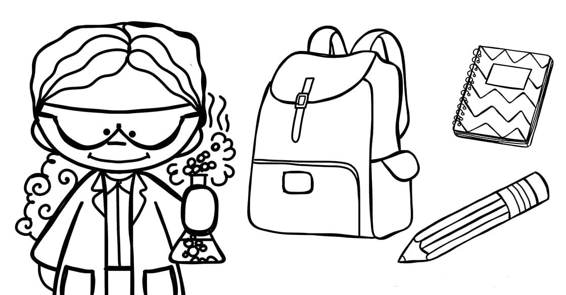 School Supplies Coloring Pages Printables
