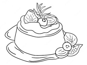 Fruitcake Coloring Pages - Best Coloring Pages For Kids