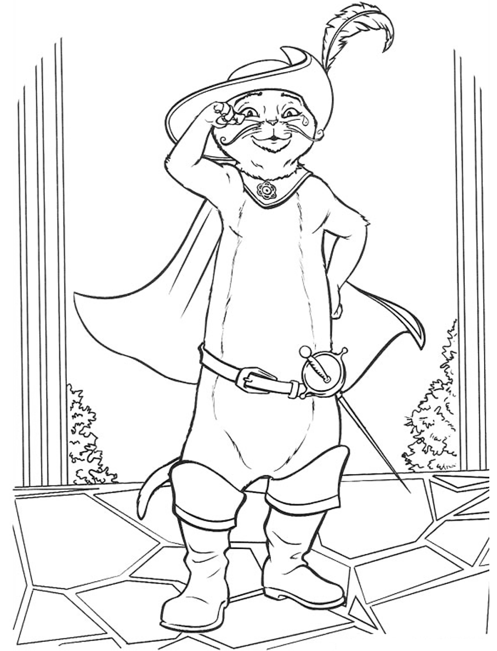 Puss in Boots Coloring Pages - Best Coloring Pages For Kids