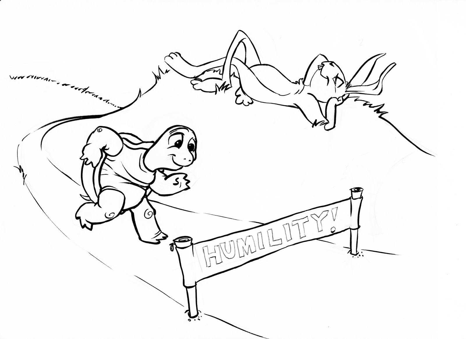 The Tortoise and the Hare Coloring Pages - Best Coloring Pages For Kids