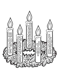 Christmas Candles Coloring Pages - Best Coloring Pages For Kids