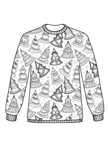 Ugly Christmas Sweater Coloring Pages - Best Coloring Pages For Kids