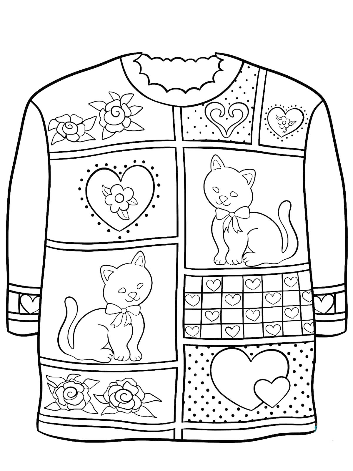 Ugly Christmas Sweater Coloring Pages - Best Coloring Pages For Kids