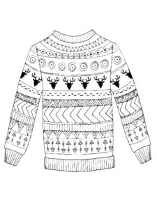 Ugly Christmas Sweater Coloring Pages - Best Coloring Pages For Kids
