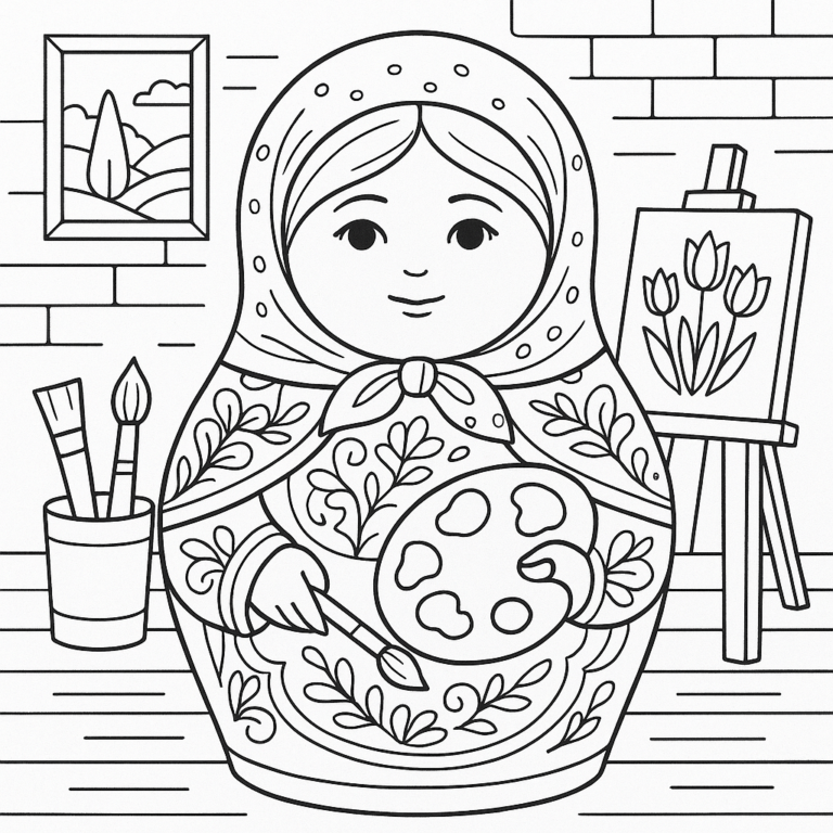 Nesting Doll Coloring Pages - Best Coloring Pages For Kids