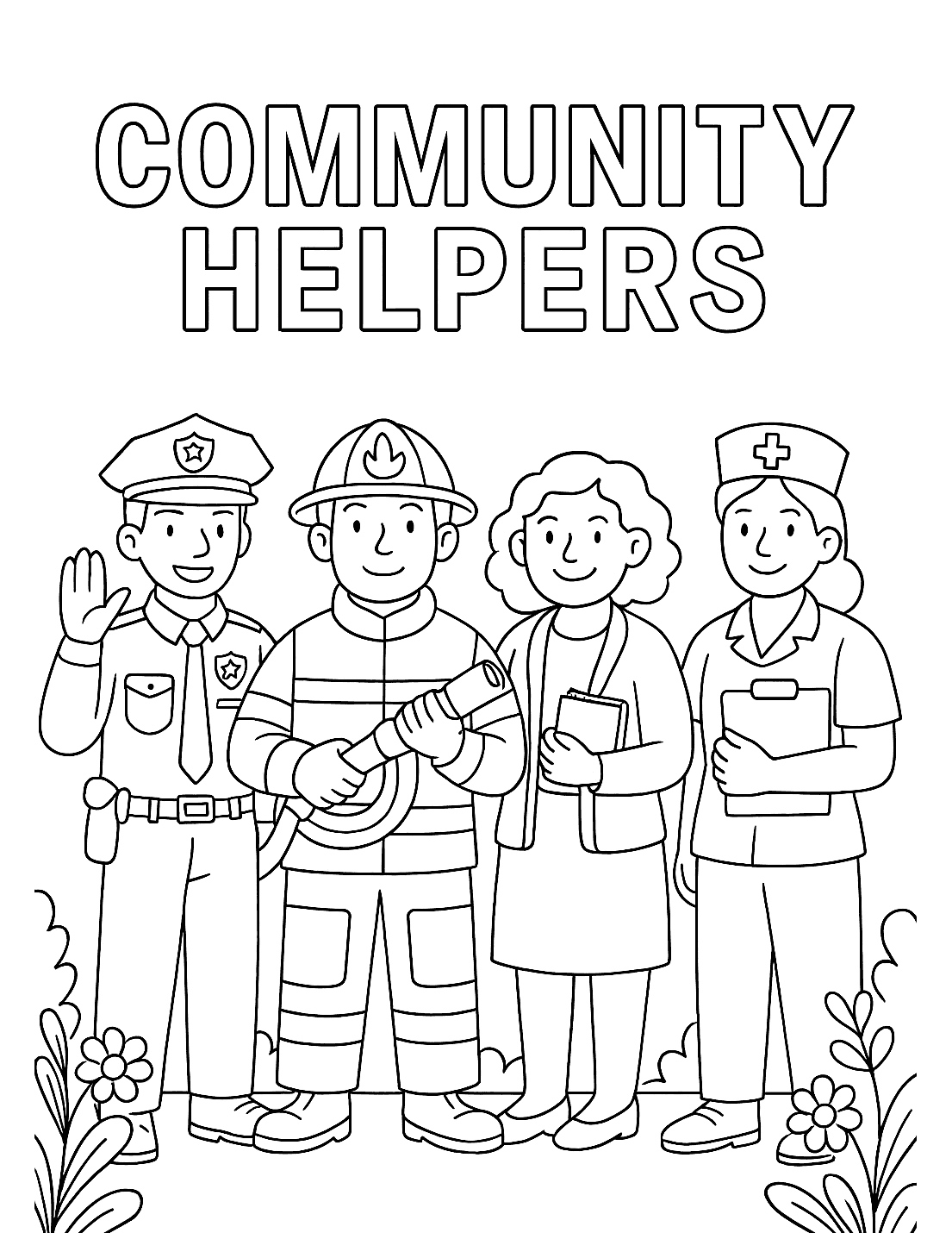 Community Helpers – Coloring Book - Best Coloring Pages For Kids
