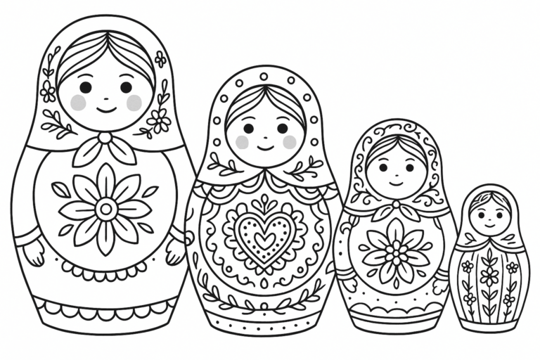 Nesting Doll Coloring Pages - Best Coloring Pages For Kids