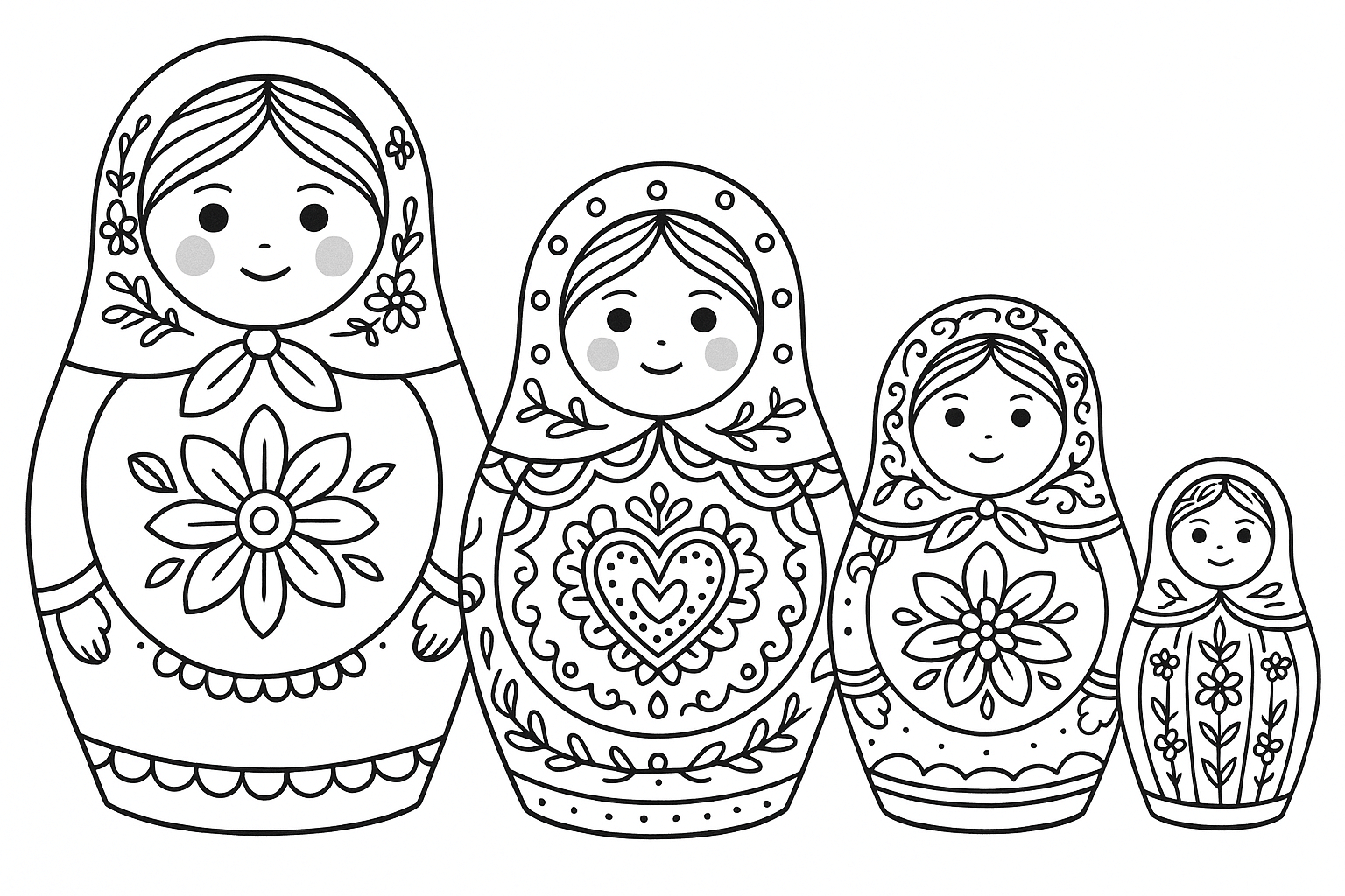 Nesting Doll Coloring Pages - Best Coloring Pages For Kids