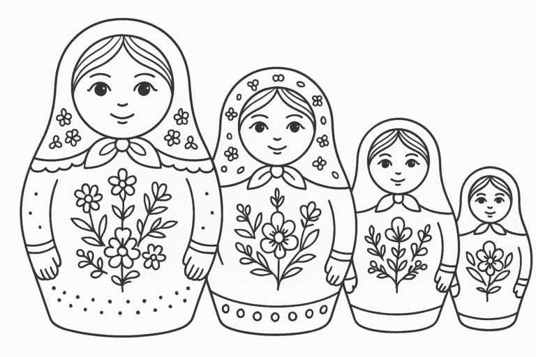 Nesting Doll Coloring Pages - Best Coloring Pages For Kids