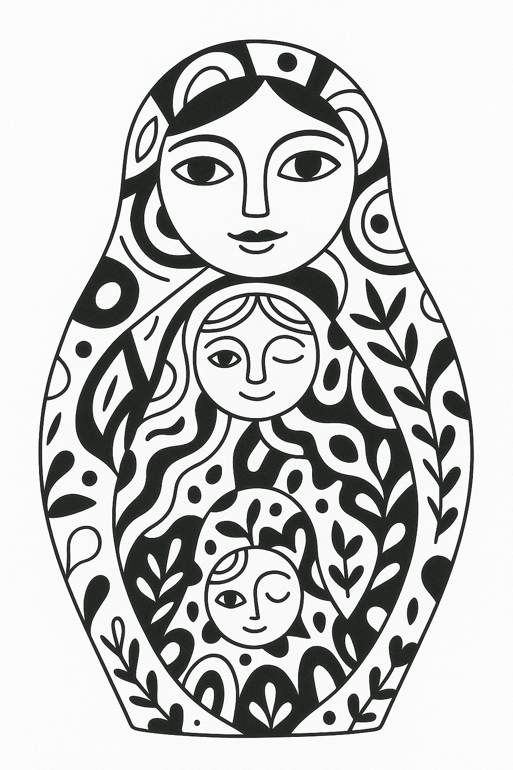 Nesting Doll Coloring Pages - Best Coloring Pages For Kids