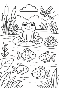Pond Coloring Pages - Best Coloring Pages For Kids