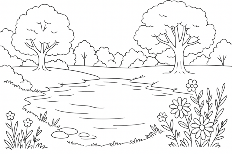 Pond Coloring Pages - Best Coloring Pages For Kids