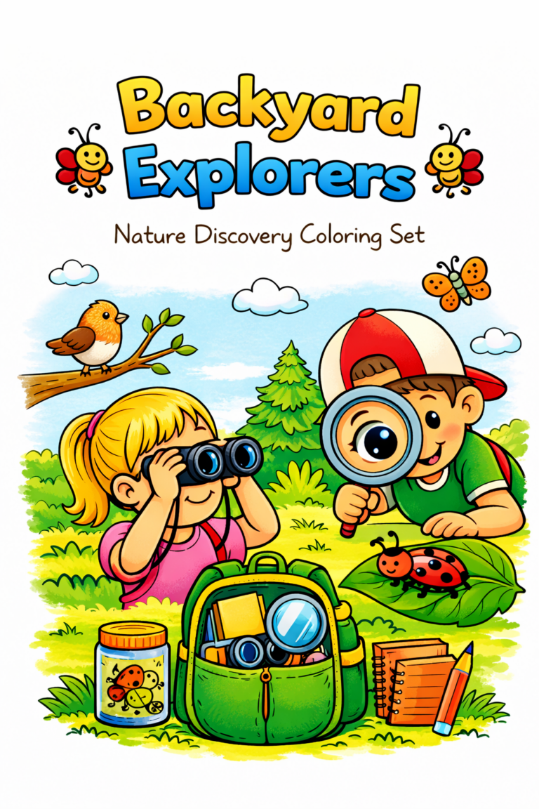 Backyard Explorers – Nature Discovery Coloring Book - Best Coloring ...